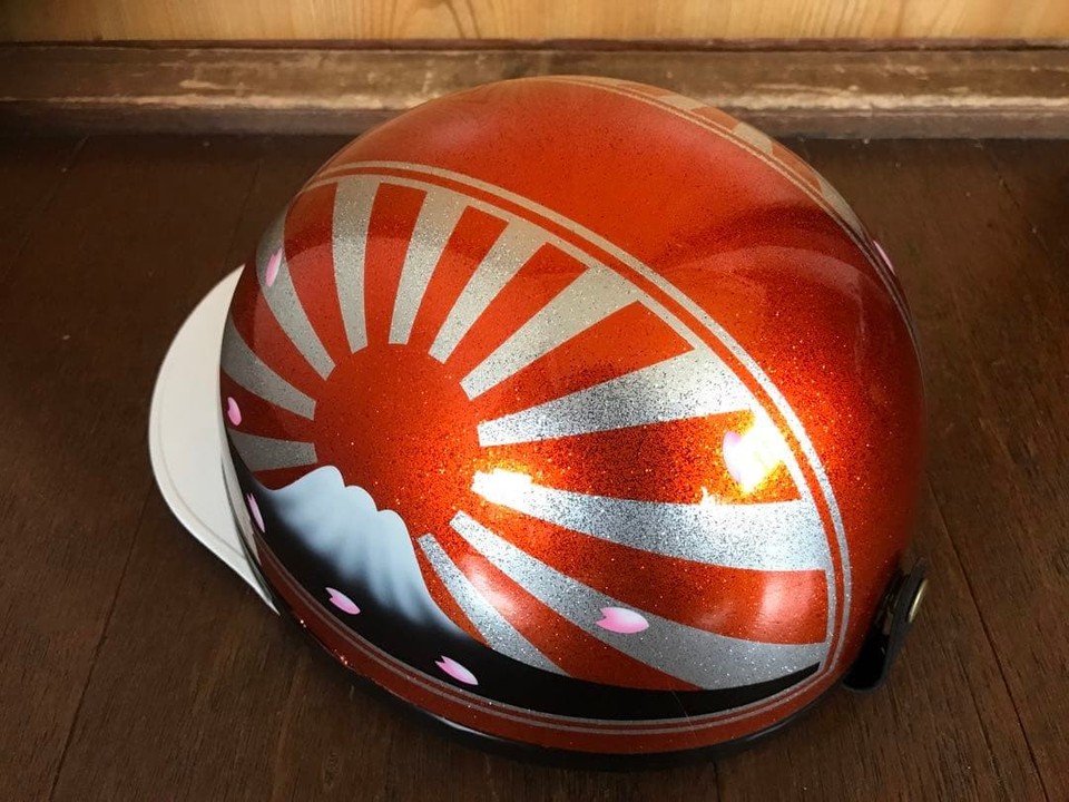 Japanese Bosozoku Helmets Fuji nisshou korukuhan Cork Half Japan #3 | eBay