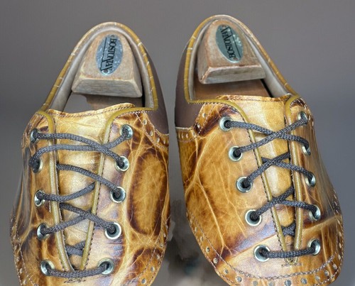 FootJoy Icon SZ 11 W Brown Leather Alligator Golf Shoes Spikes EUC ...