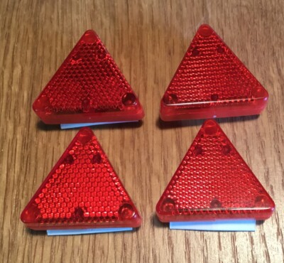 4 PC LED Triangle Safety Blinker w Clip Red Light Multi-Use Need ...