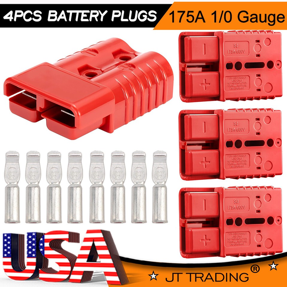 2-4PCS 175A Battery Plugs Quick Connect Disconnect Jumper Cable ...