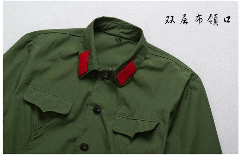 1960's Chinese People's Liberation Army Suit Officer Mao Cadre Green ...