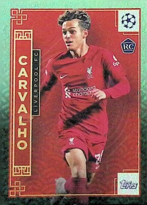 2022-23 Topps Jade Edition UEFA UCL Liverpool FC Fabio Carvalho RC ...