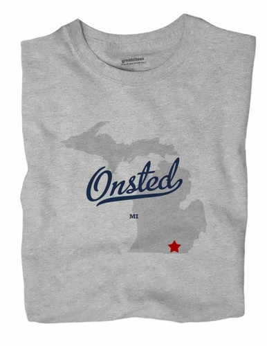 Onsted Michigan MI Mich T-Shirt MAP | eBay