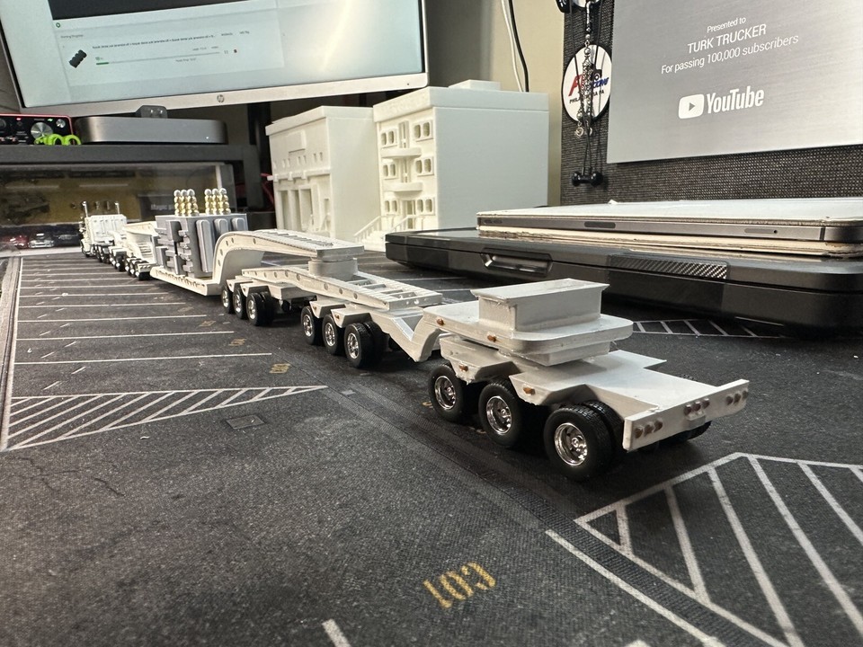1/64 For DCP Trucks 15 Axle custom made Heavy Haul trailer and ...