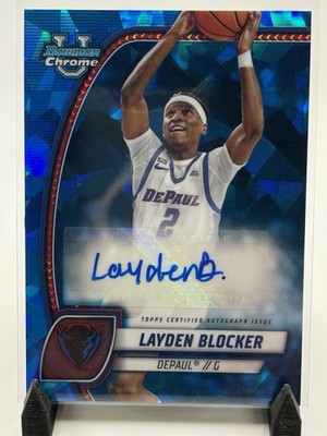 LAYDEN BLOCKER 2024-25 BOWMAN U CHROME SAPPHIRE AUTOGRAPH AUTO Q4221 | eBay