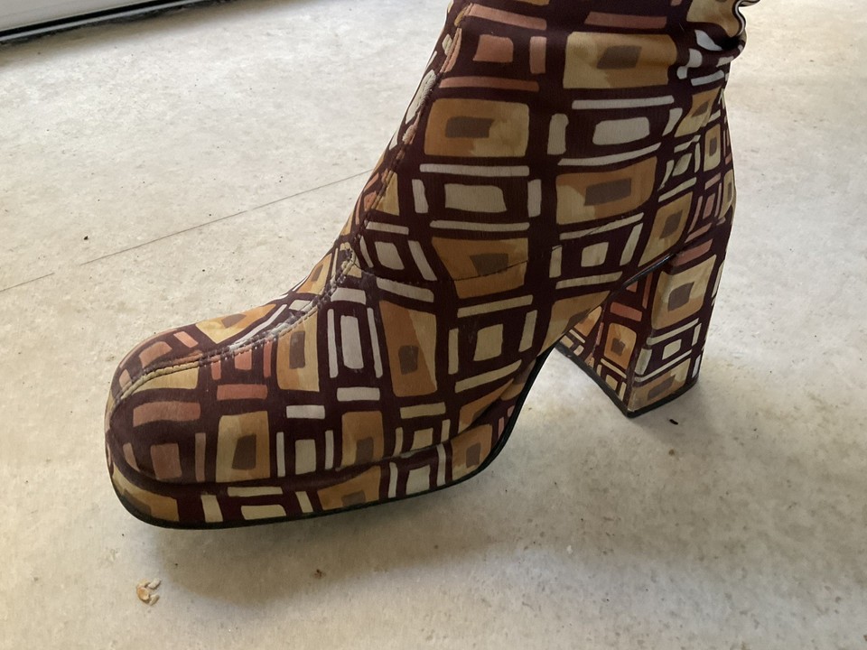 Rare Retro Gogo Platform Boots Size 6uk Bronx Gogo Platform Boots Italy ...