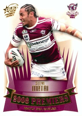 2008 MANLY SEA EAGLES NRL Premiers Card STEVE MATAI Centenary | eBay ...