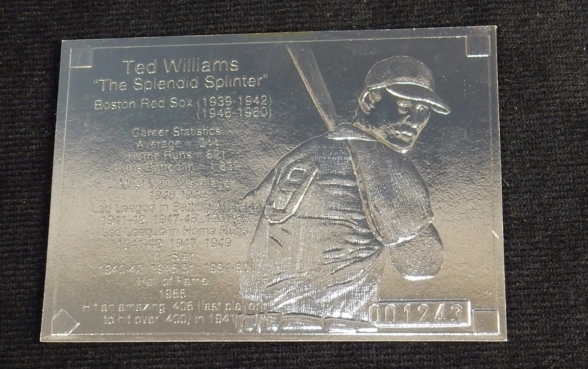 Ted Williams Baseball Card Stats