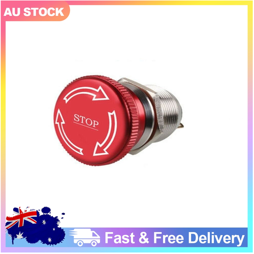 22mm Metal Stainless Steel Latching Mushroom Cmergency Metal Push Stop ...