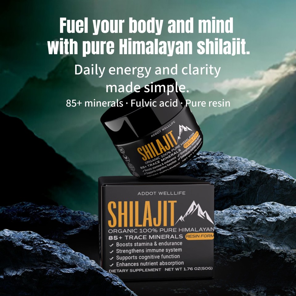 Premium Himalayan Shilajit Resin 50g – Fulvic Acid Supplement – Natural ...