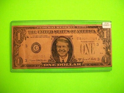 1978 President Jimmy Carter Newspaper Dollar Bill - RARE! Unique 1 of 1 ...