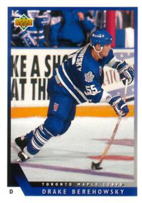 #20 Drake Berehowsky - Toronto Maple Leafs - 1993-94 Upper Deck Hockey ...