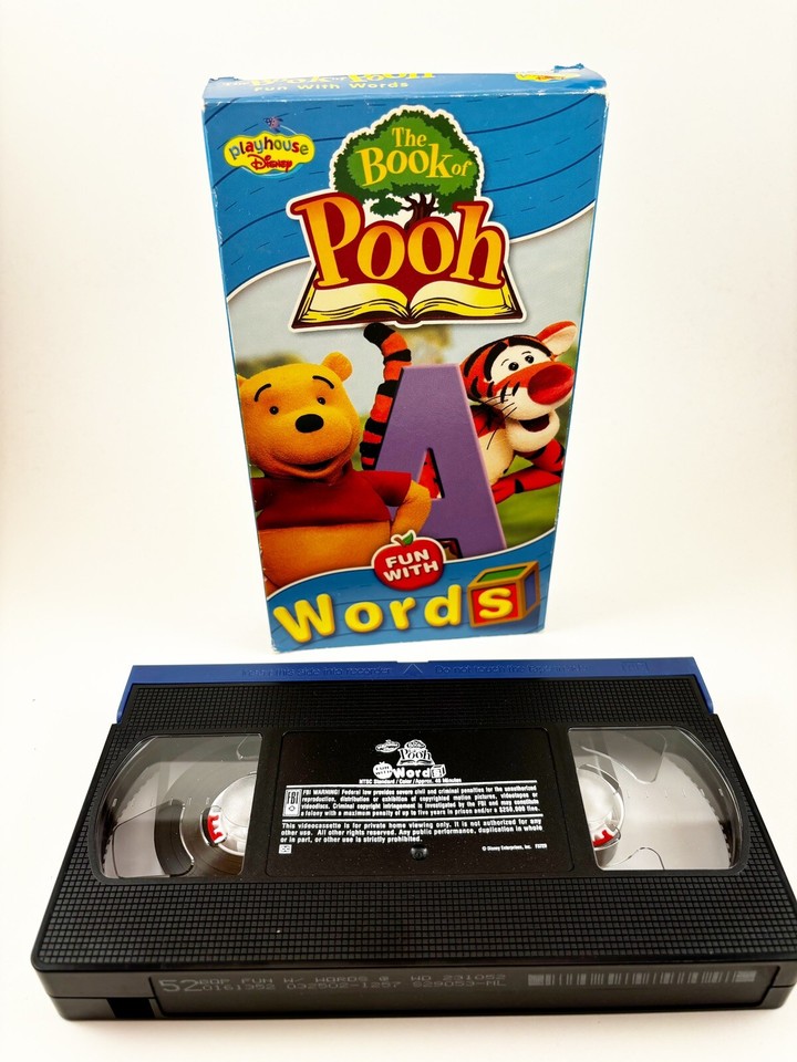The Book of Pooh Fun With Words VHS Children Educational Disney Used ...
