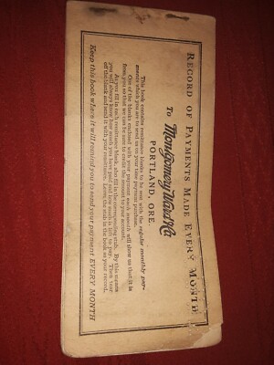 Montgomery Ward payment book Portland Oregon | eBay
