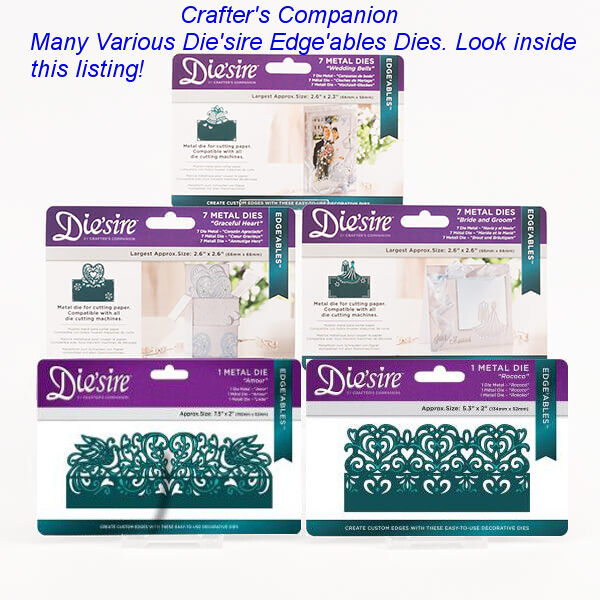 Die'sire Edge'ables Series of Thin Metal Dies + Die Sets by Crafter's ...