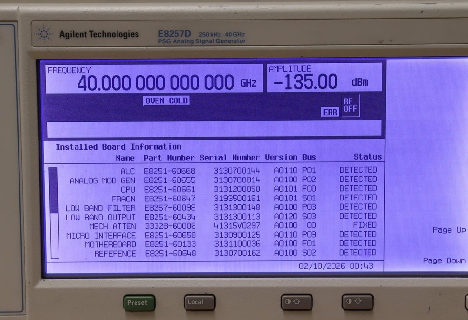 Agilent Keysight E8257D PSG Signal Generator 250kHz-40GHz opt 540/1E1 ...