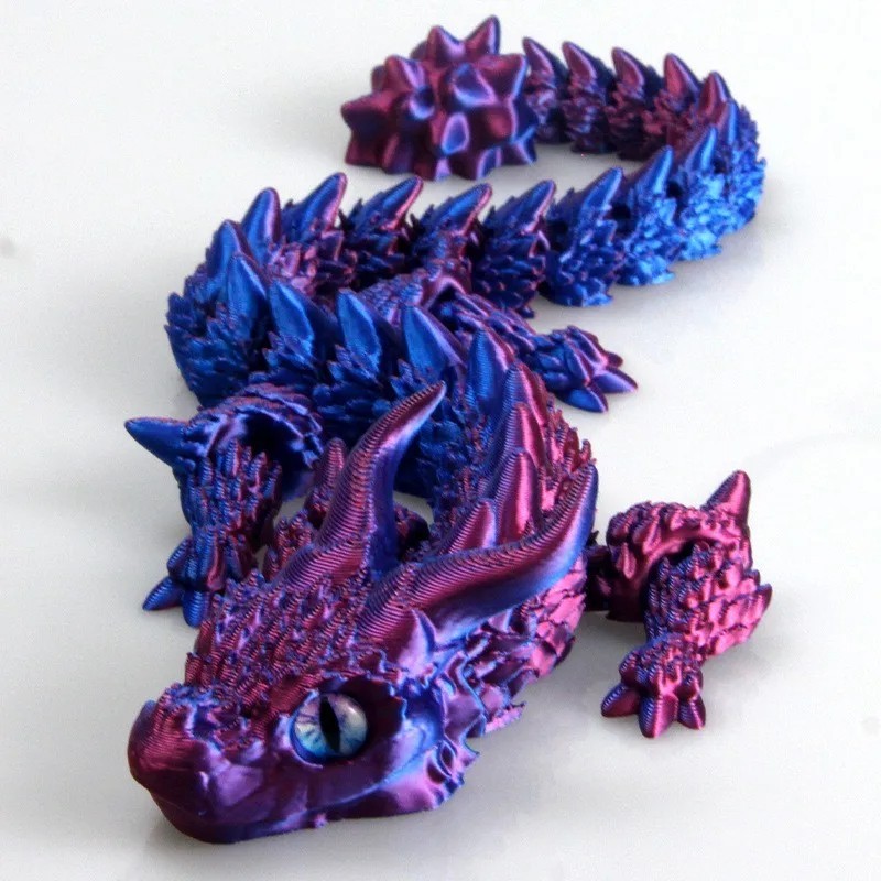 3D Printed Flexible Articulated Dragon Fidget Toy Gift for Kids Adults ...
