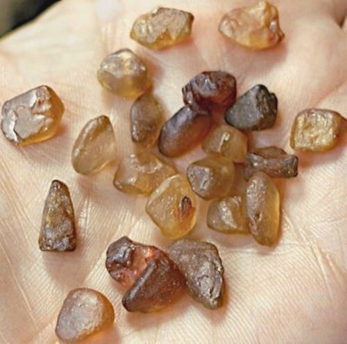 50 Ctw Yellow Golden Honey ZIRCON Gemstone Raw Uncut Facet Rough Parcel ...
