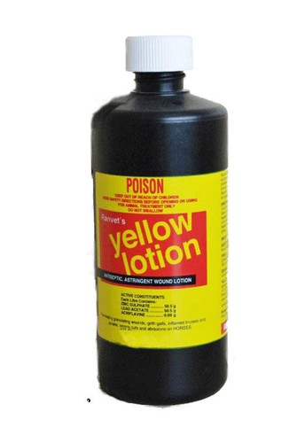 Ranvet Yellow Lotion Antiseptic Astringent Topical Wound Lotion Horse ...