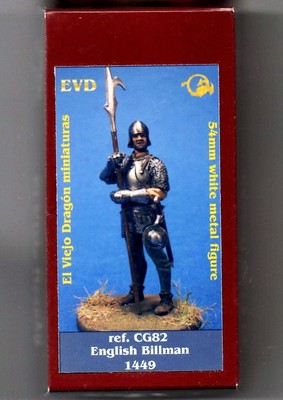 El Viejo Dragon MINIATURAS cg82-English billman 1449 - 54mm Metal | eBay