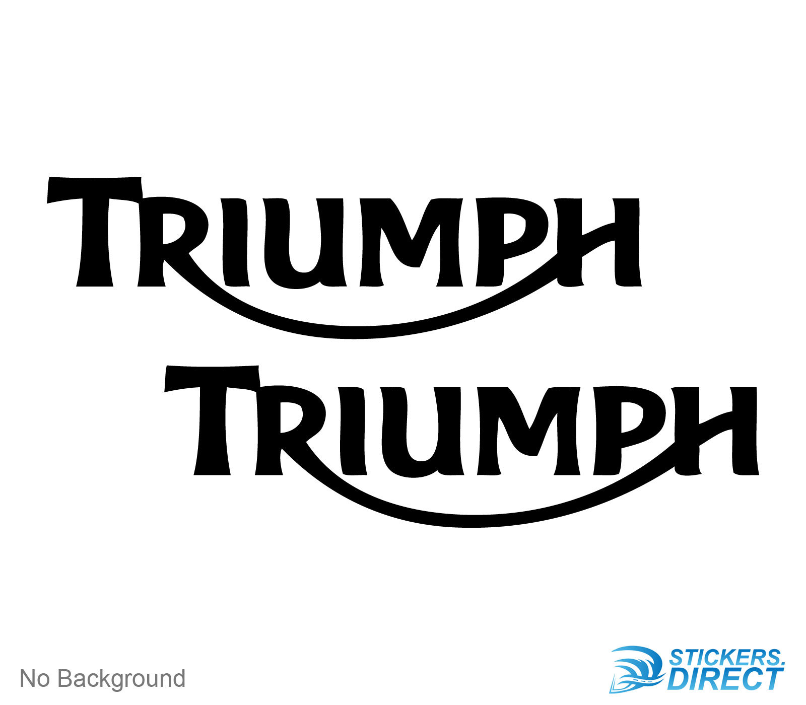 Triumph Motorbike Stickers Set of 2 Classic Motorcycle Decals 200mm Any ...