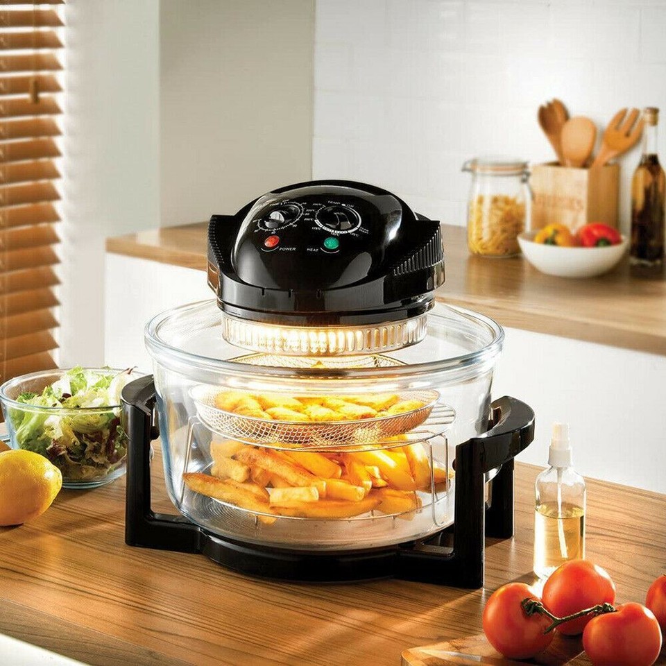 17 Litre 1400w Electric Multi Function Halogen Oven Cooker Low Fat Air ...