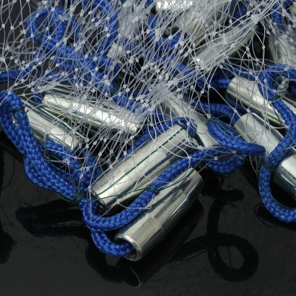 6/8/10/12/16FT Fishing Cast Net Bait Easy Throw Hand Cast Strong Nylon ...