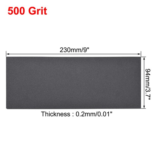 Waterproof Sandpaper, Wet Dry Sand Paper Grit of 500, 9 x 3.7inch 15pcs ...