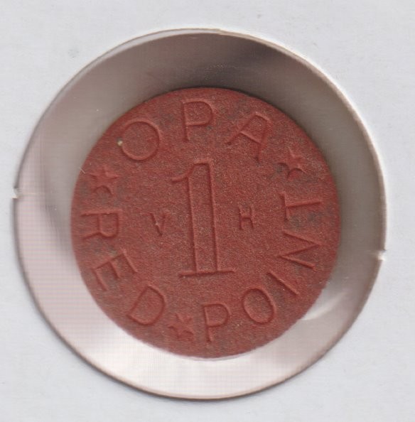 1944 US WWII OPA Red Ration Token VH Collectible WW2 Collection Old War ...