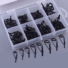 80Pcs Sea Fishing Rod Pole Guide Tip Top Ring Eye Repair Kit Stainless ...