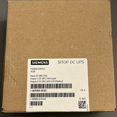 Siemens 6EP1931-2EC21 SITOP DC UPS Module Power Supply 24V/15A 6EP1 931 ...