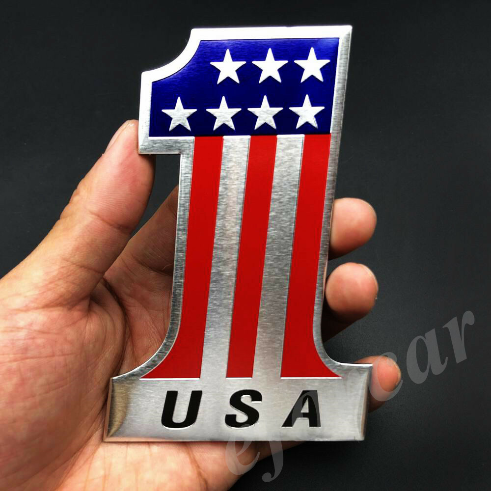 Metal USA American NO.1 Flag Emblem Car Badge Motorcycle Fuel Tank ...