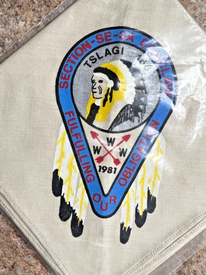 1981 OA Conclave SE-3A Neckerchief 163 Tslagi Boy Scout North Carolina | eBay