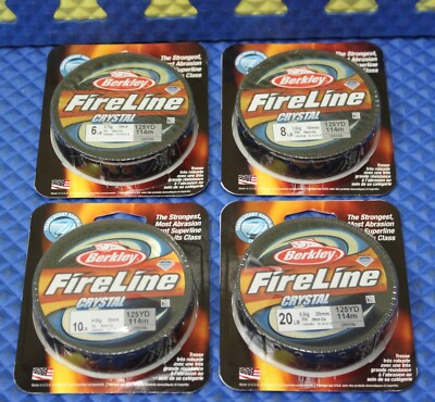 Berkley FireLine Crystal BFLFS-CY 125 YDS Crystal CHOOSE YOUR LINE ...