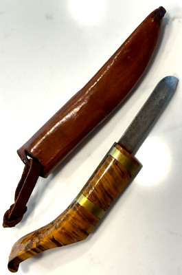 CROOKED KNIFE MAPLE HANDLED MOCOTAUGAN WOODWORKING LATE 19TH/EARLY 20TH ...