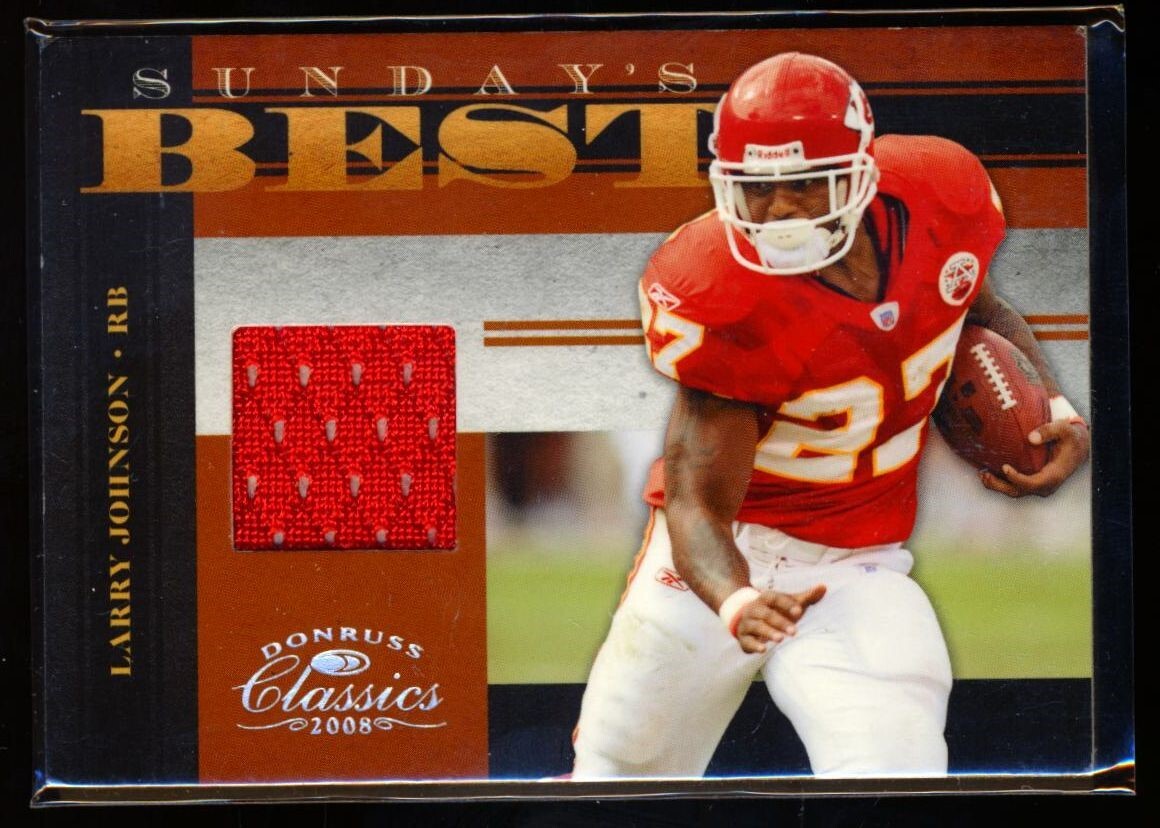 2008 CLASSICS SUNDAY'S BEST /250 JERSEY RELIC LARRY JOHNSON CHIEFS | eBay