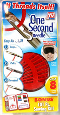 One Second Needle Threads Itself Seen TV 8 Needles Bonus 101 Sewing PC ...