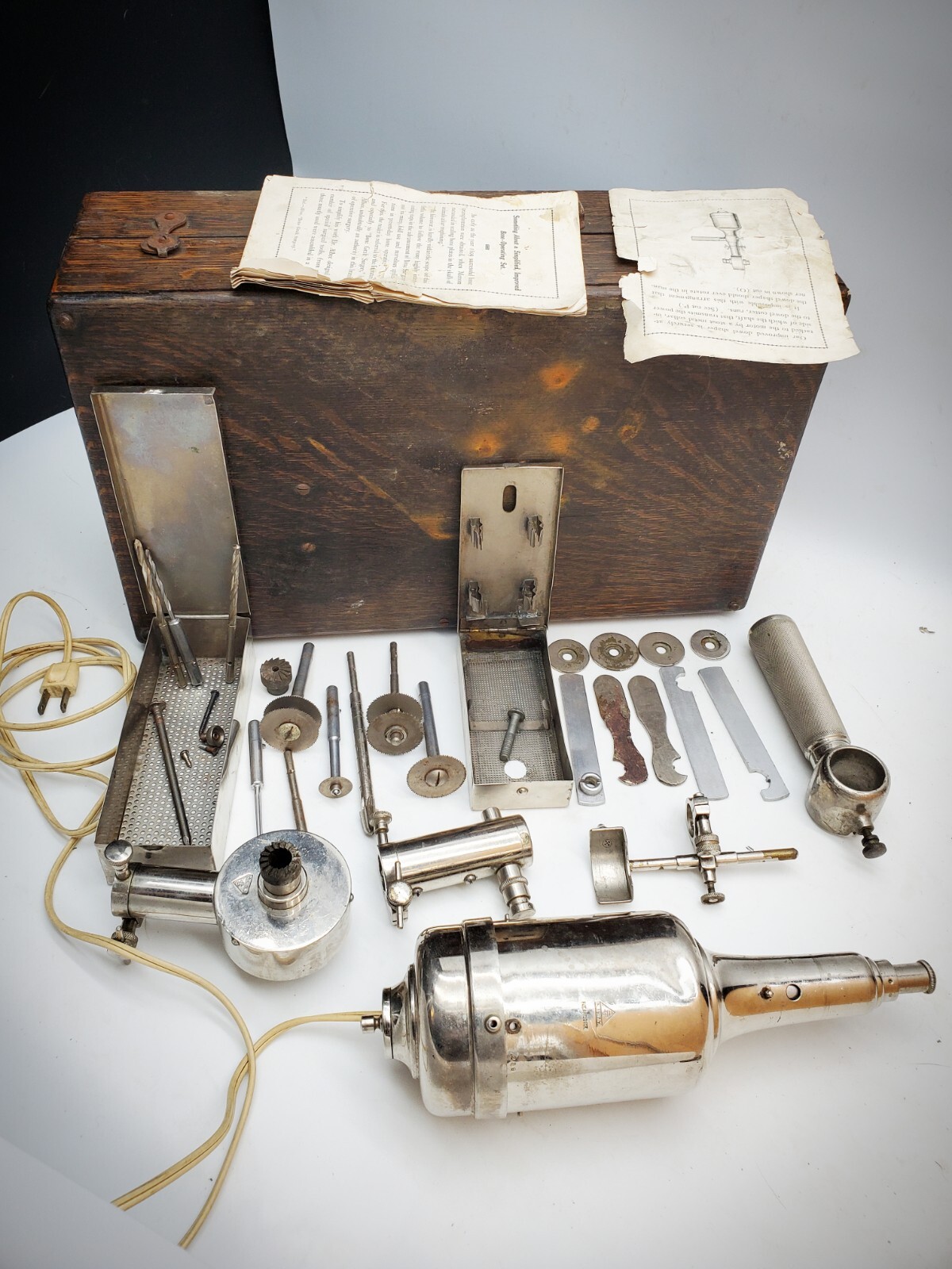 Antique WW2 Era Medical Surgical Electric Bone Saw KNY Scheerer Bone ...