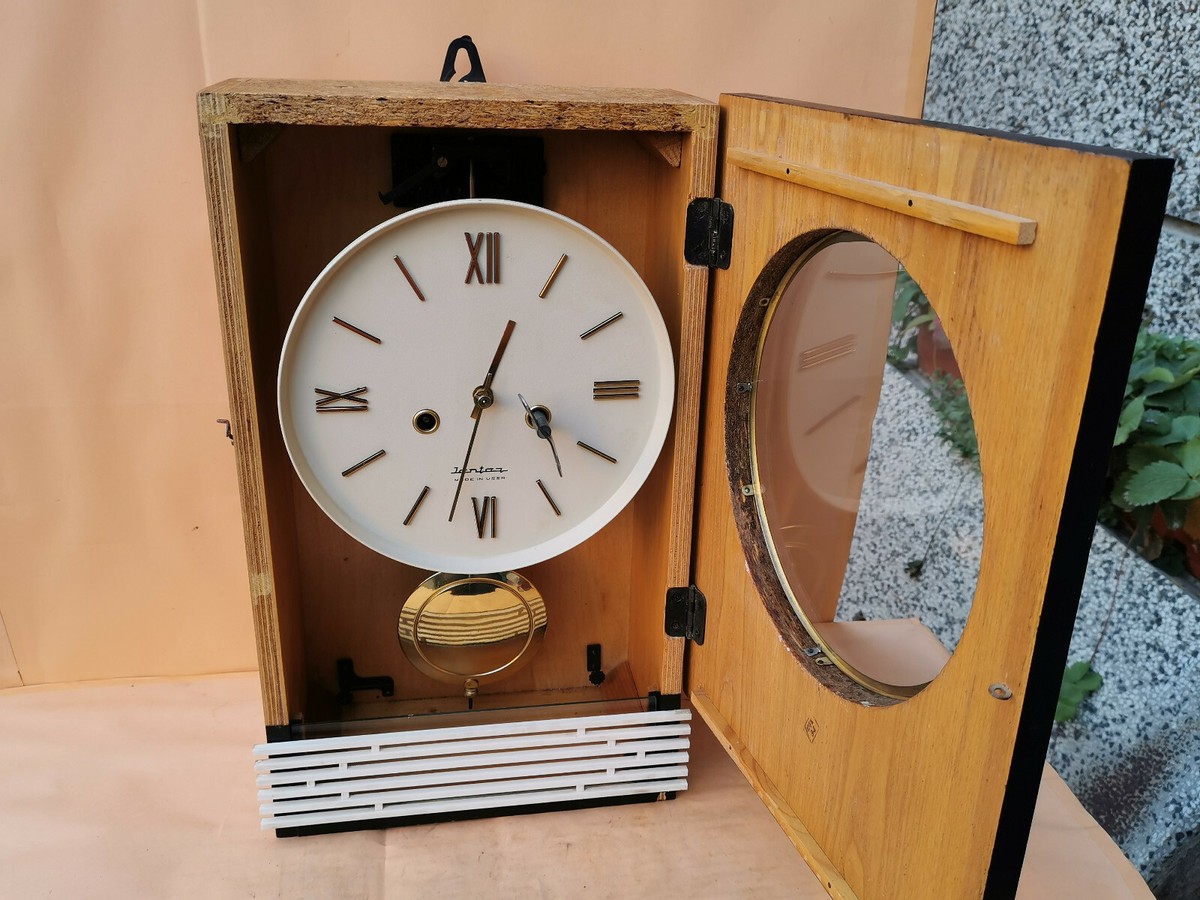 Russian Painted Wood Clocks Russian Clock Etsy