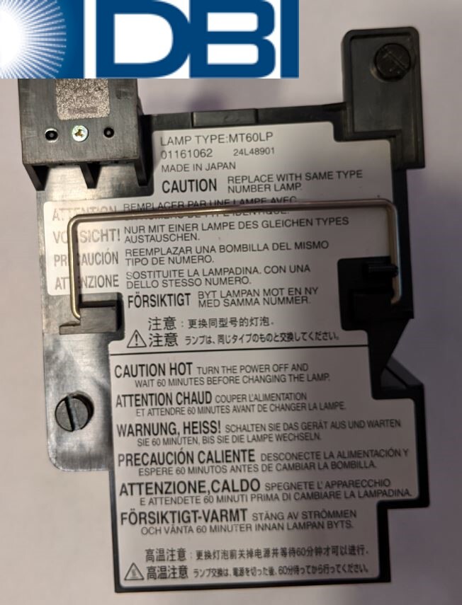 GENUINE ORIGINAL OEM NEC MT60LP LAMP FOR MT860 MT1060 MT1060R MT1060W ...