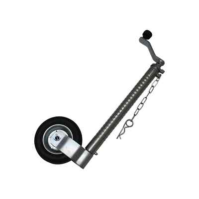 Heavy Duty Jockey Wheel Ribbed 48MM (Metal Rim Wind Up Handle Caravan ...