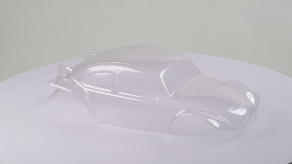 Clear Bug Body Unpainted VW Baja Style with Stickers for Slash 1/10 etc ...