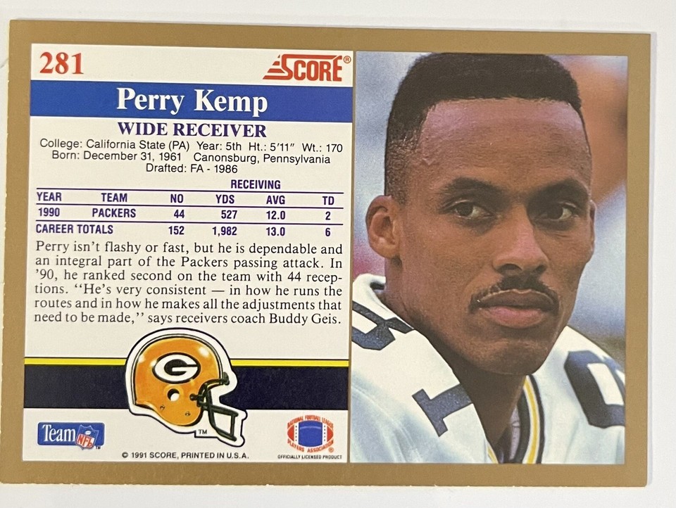 1991 Score Perry Kemp #281 (Condition? You be the judge.) | eBay