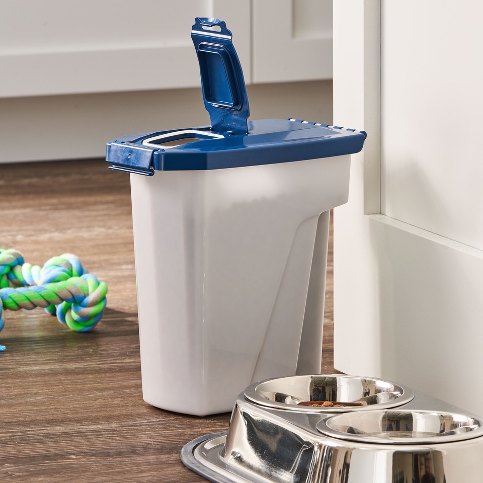 Vibrant Life Plastic Pet Food Storage Container w/ Locking Lid,Extra ...