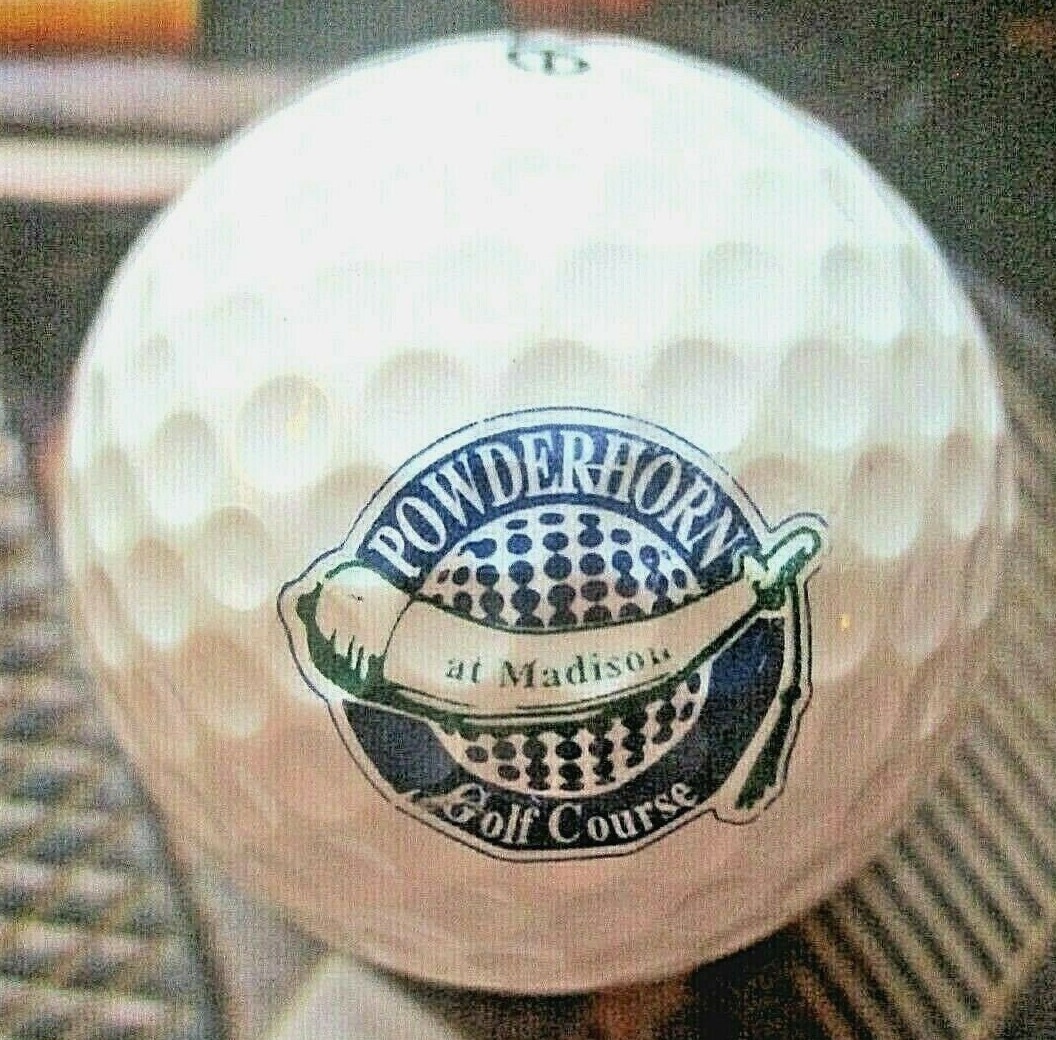 vtg - POWDERHORN GOLF COURSE gc - Logo Golf Ball - Madison OH ...