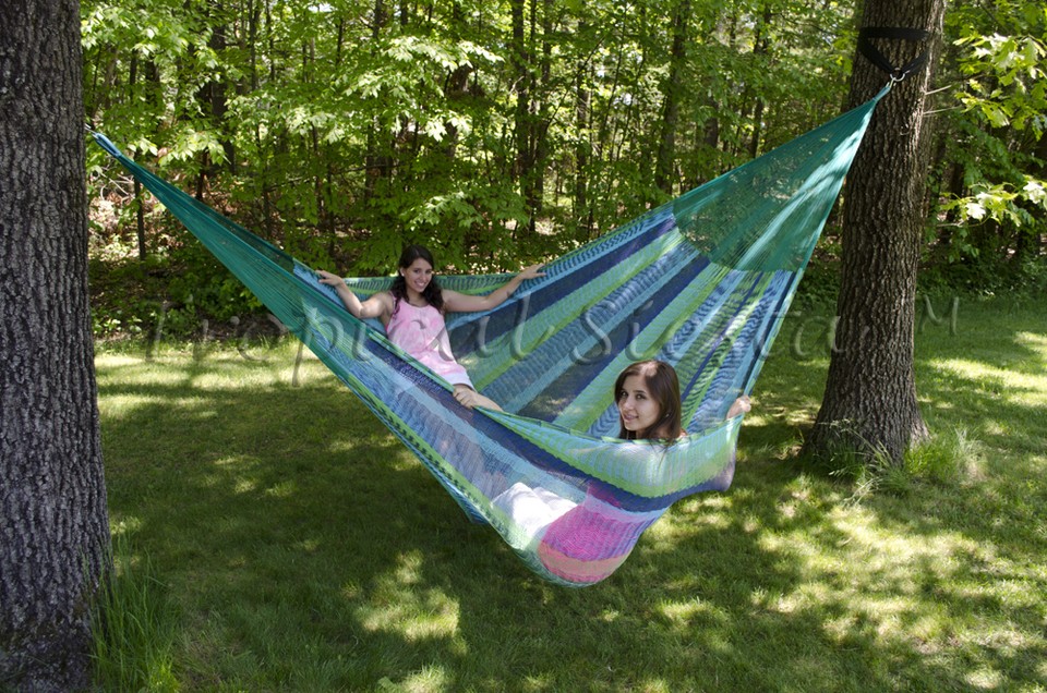 EXTRA LARGE COTTON Mexican Mayan HAMMOCK BED- Handwoven & Authentic ...