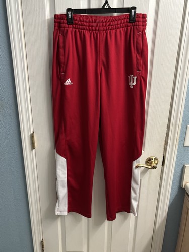 Indiana University Adidas Climalite Athletic Pants Hoosiers Red Mens ...