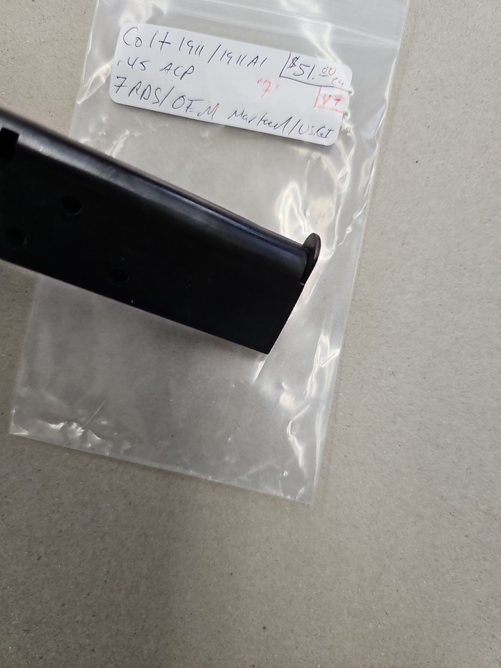 Colt 1911 1911A1 .45 ACP 7 rd Magazine Factory Original OEM USGI 45 ...