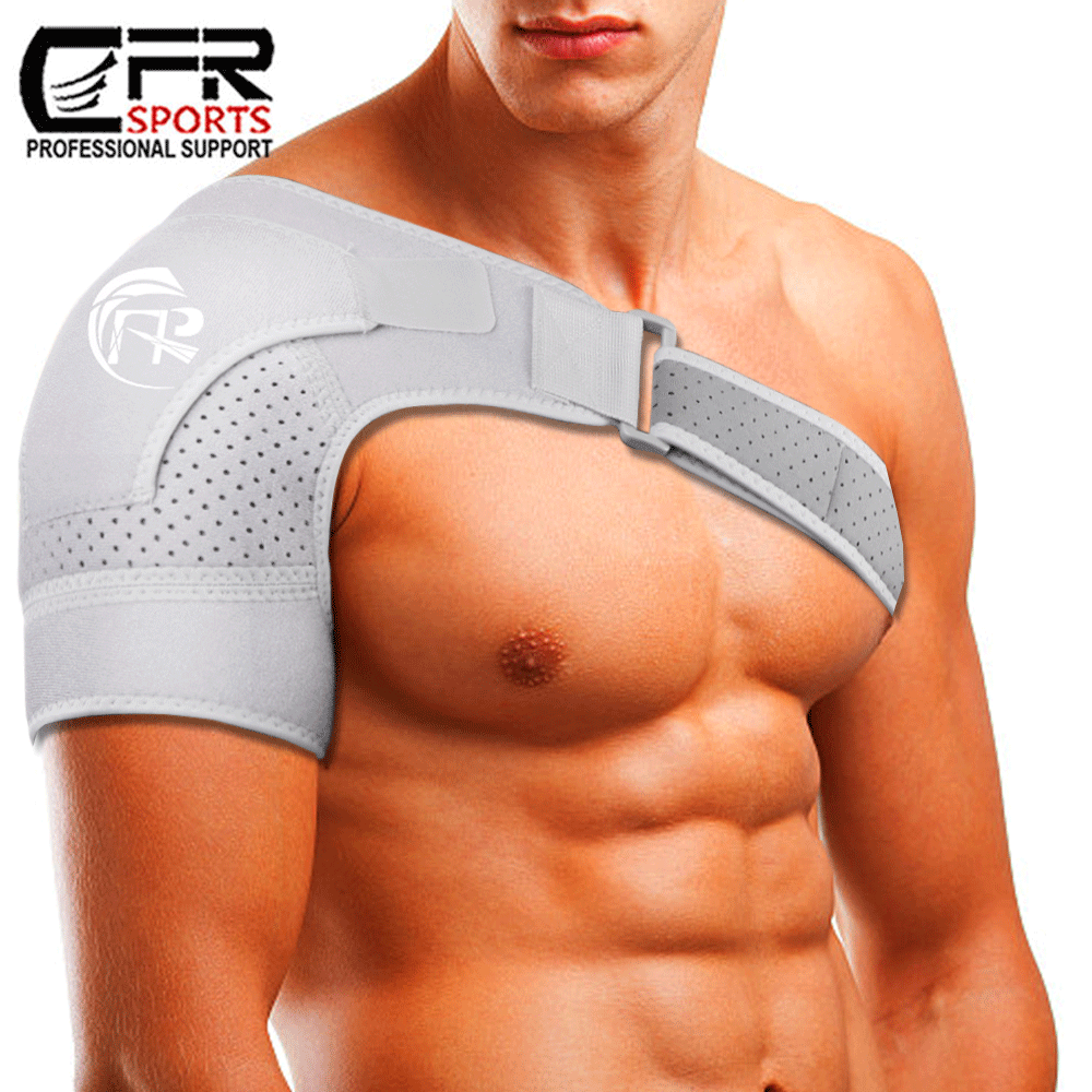 Neoprene Shoulder Dislocation Injury Arthritis Support Strap Brace Left ...