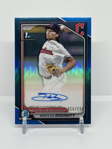 2024 Bowman Draft Chrome Braylon Doughty Blue Refractor 1st Auto /150 ...